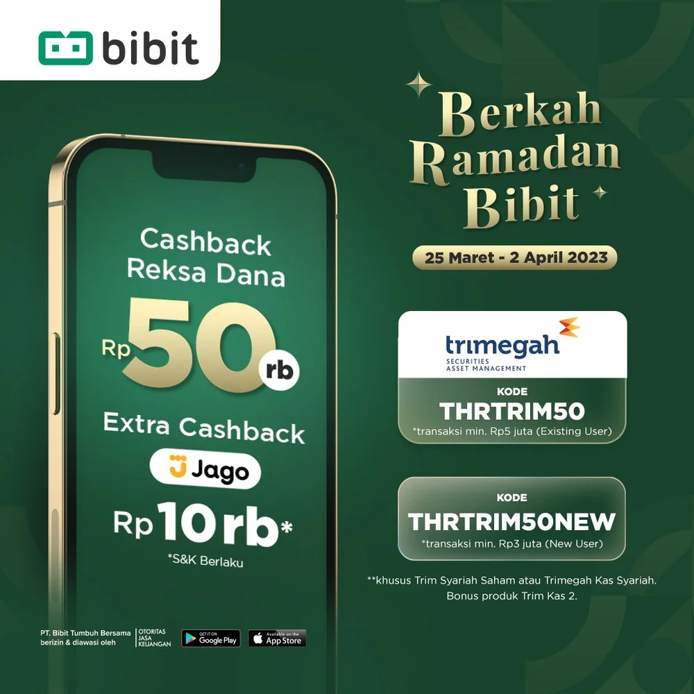 Berkah Ramadan Bibit: Promo Trimegah, Bonus Cashback Reksa Dana 50 Ribu!