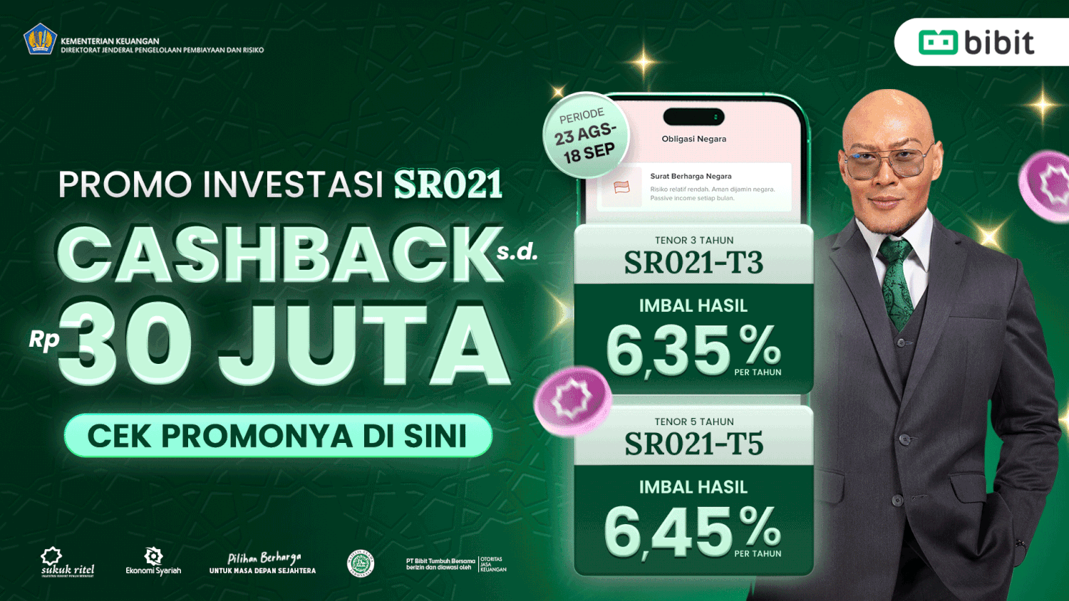 PROMO! Investasi SR021 di Bibit, Cashback hingga Rp 30 Juta