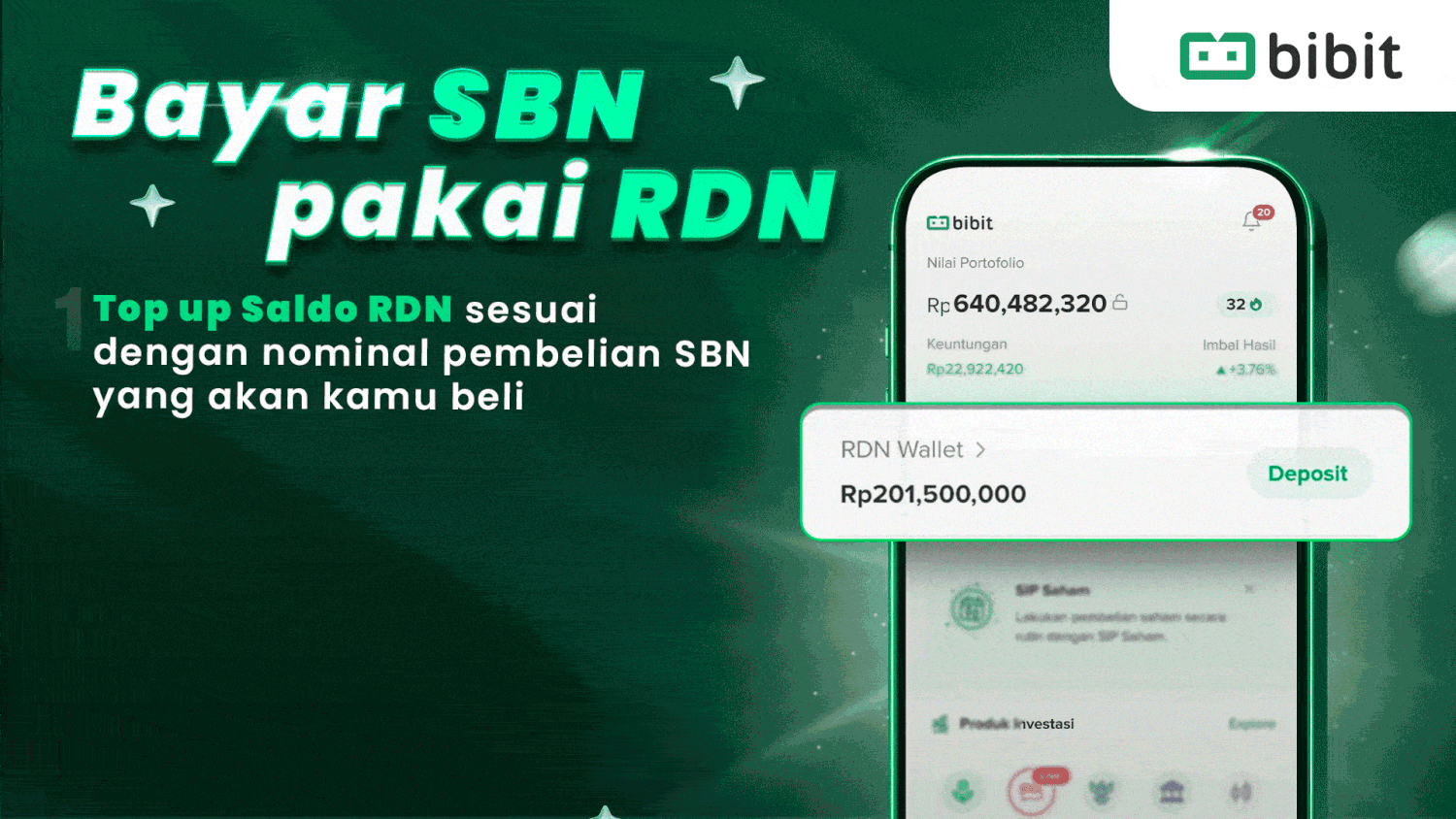 NEW! Kini Beli SBN di Bibit Bisa Pakai RDN Wallet
