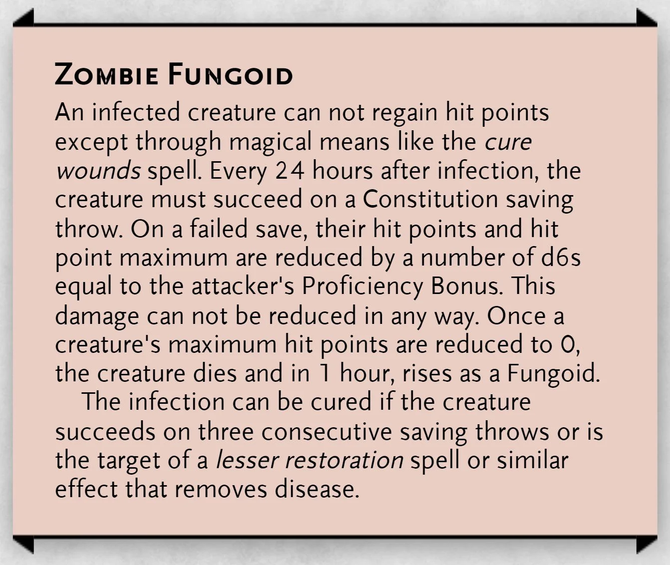 A New Breed of Zombie - Zombie Fungoid — Dump Stat Adventures