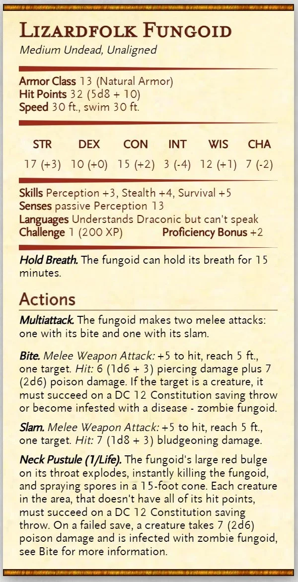 A New Breed of Zombie - Zombie Fungoid — Dump Stat Adventures