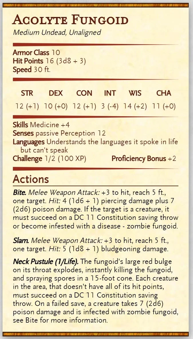 A New Breed of Zombie - Zombie Fungoid — Dump Stat Adventures