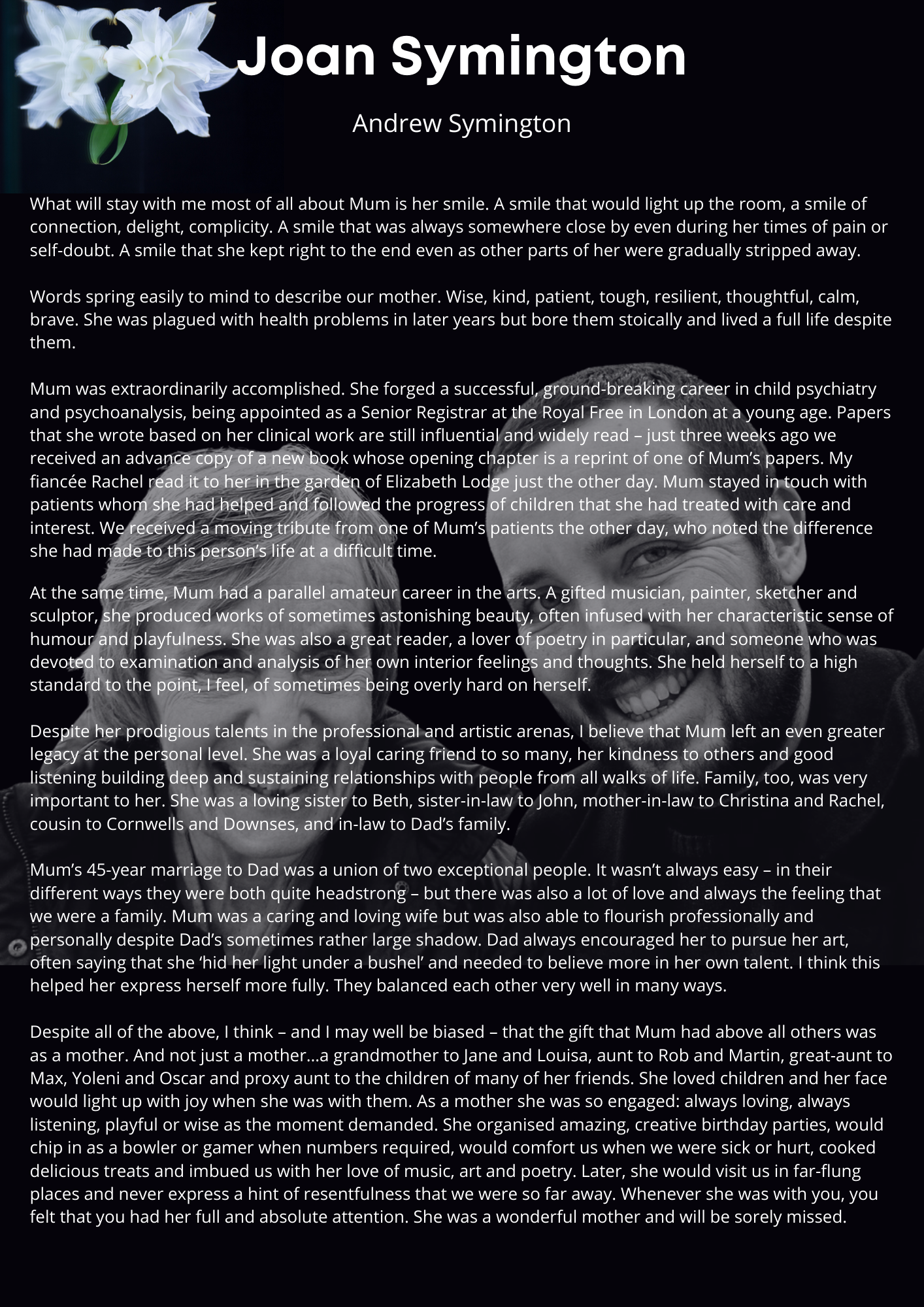 Joan Symington — Psychoanalysis Downunder