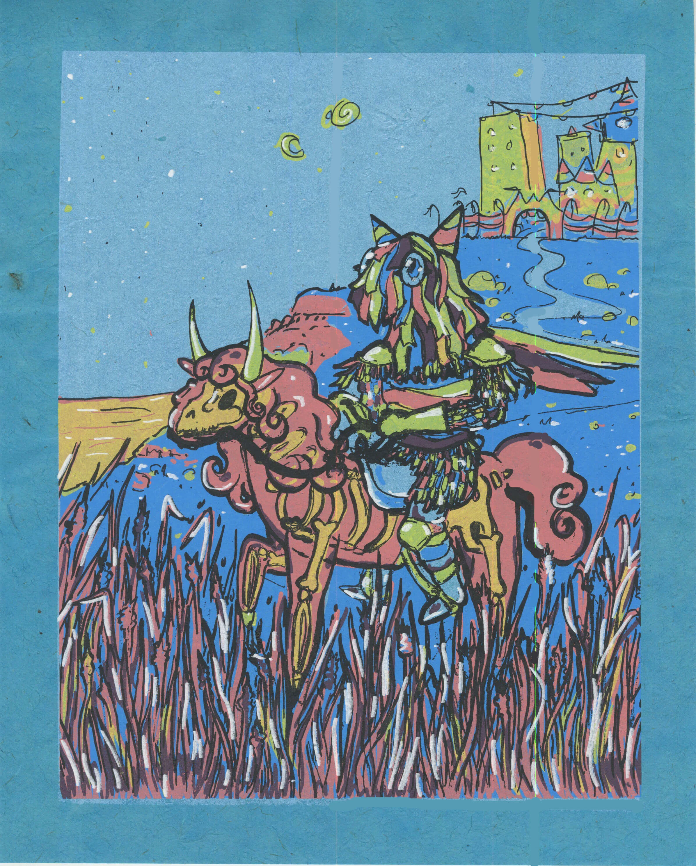 Screen Print by Krista Wright - Piñata Knight — Krista Wright