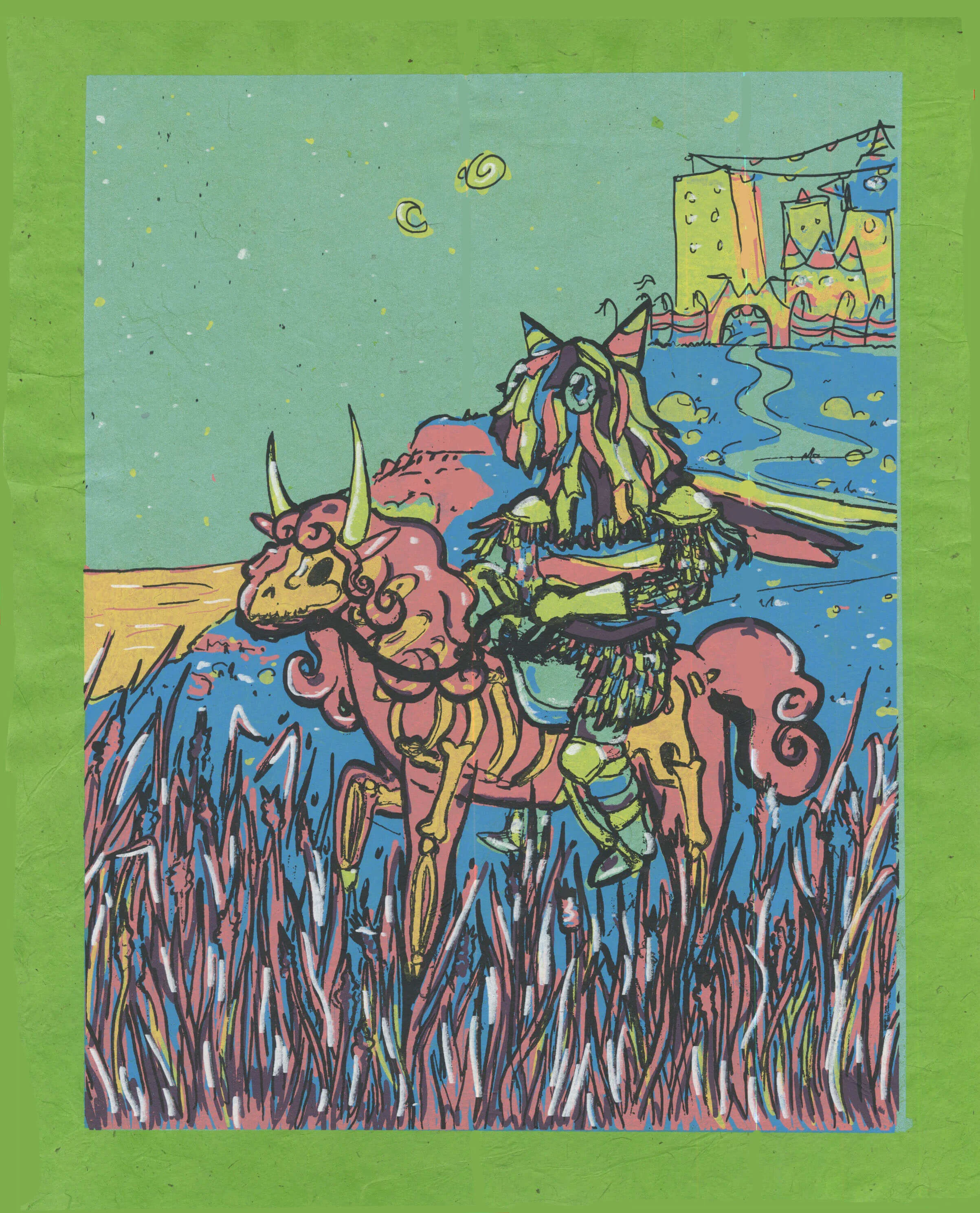 Screen Print by Krista Wright - Piñata Knight — Krista Wright