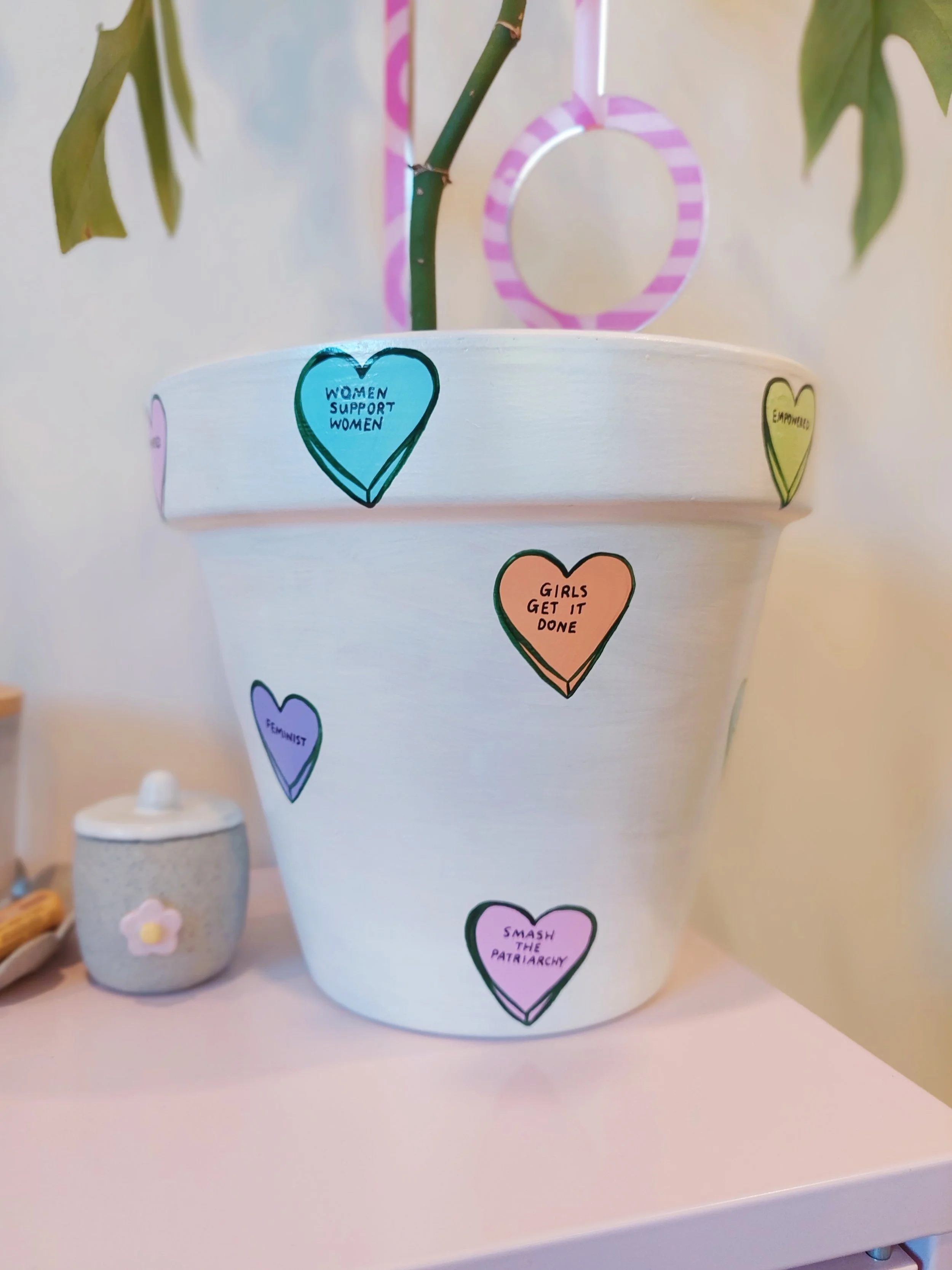 'CALM' Hand-painted Pot — ELLE'S BALCONY GARDEN