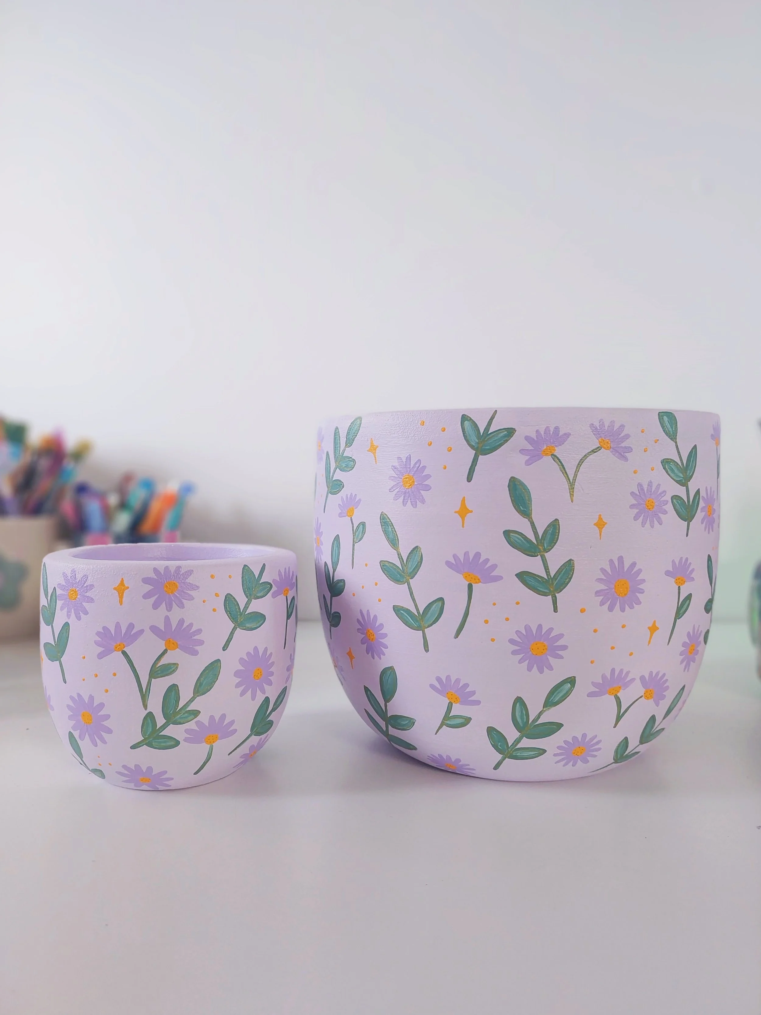 'CALM' Hand-painted Pot — ELLE'S BALCONY GARDEN