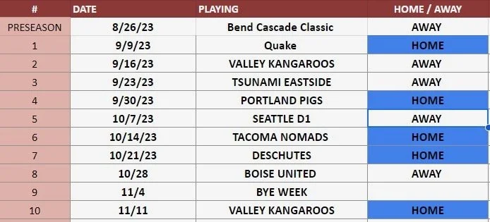 Club Schedule — ORSU