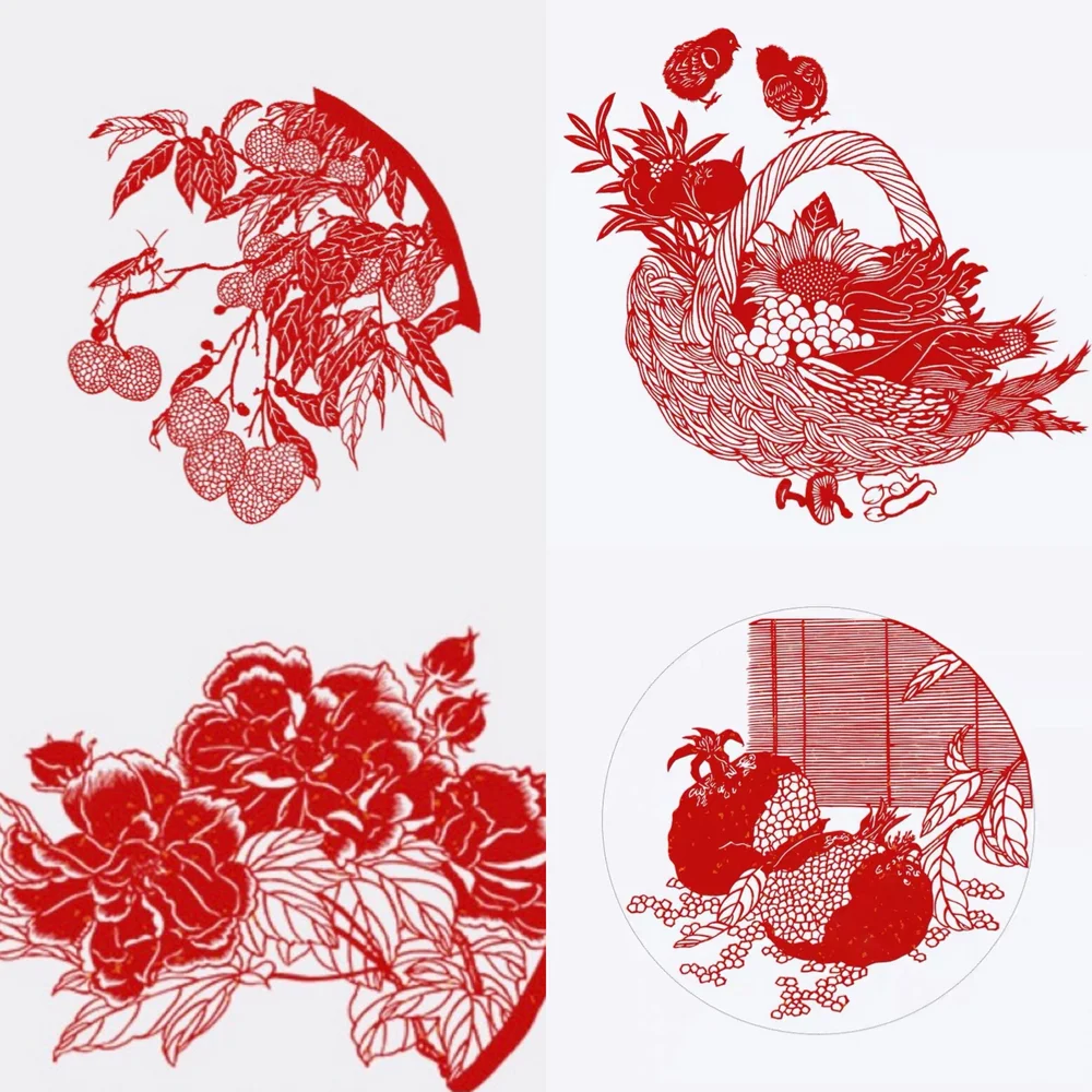 Orchid Chinese Paper Cut Templates