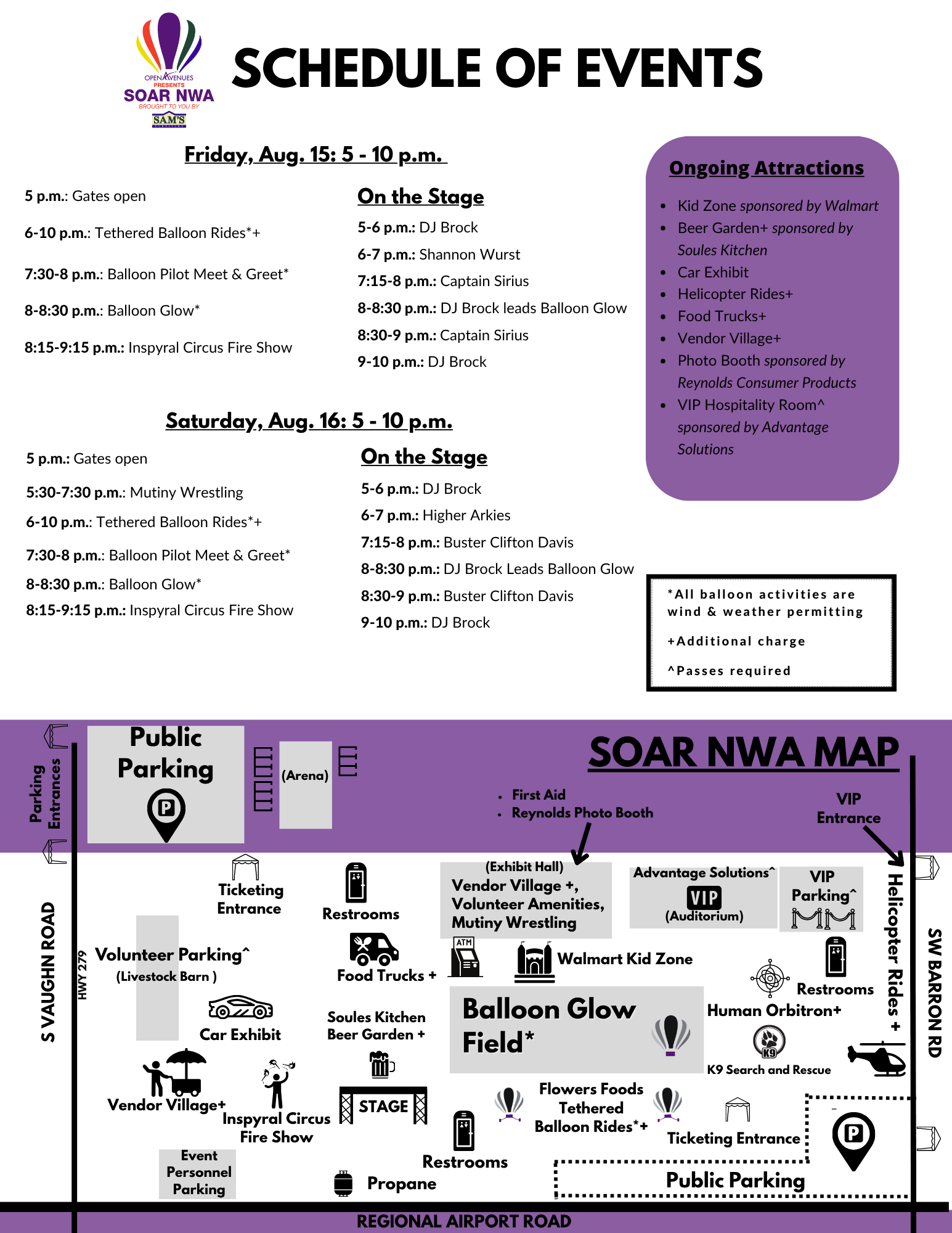 Event Schedule & Map — SOAR NWA