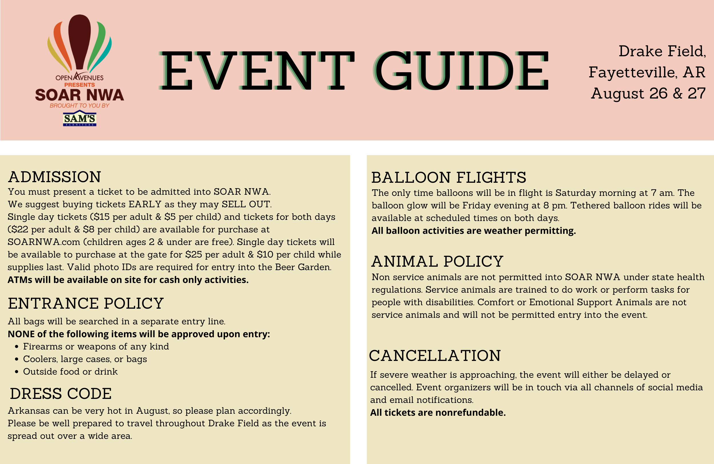 SOAR Event Guide — SOAR NWA SOAR Event Guide — SOAR NWA