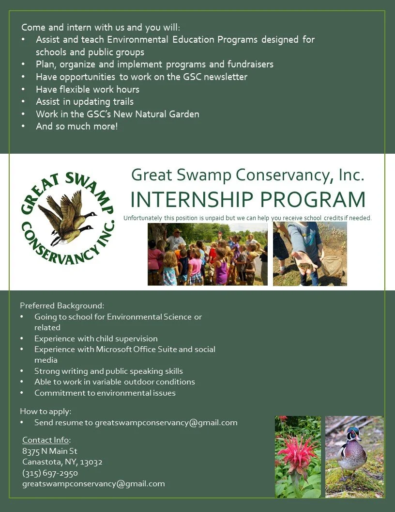 Internship — Great Swamp Conservancy