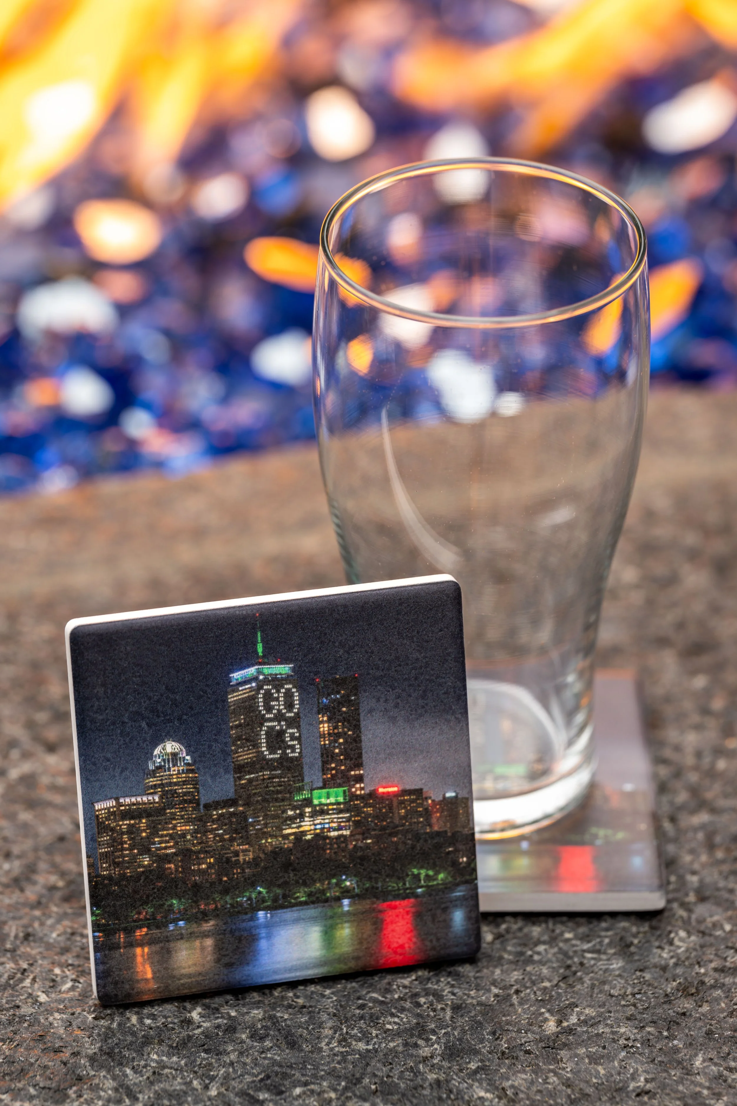 Prudential Tower Lit for Boston Sports Teams - Ceramic Photo Coasters ...