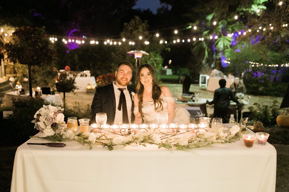Garden Wedding Reception At Night