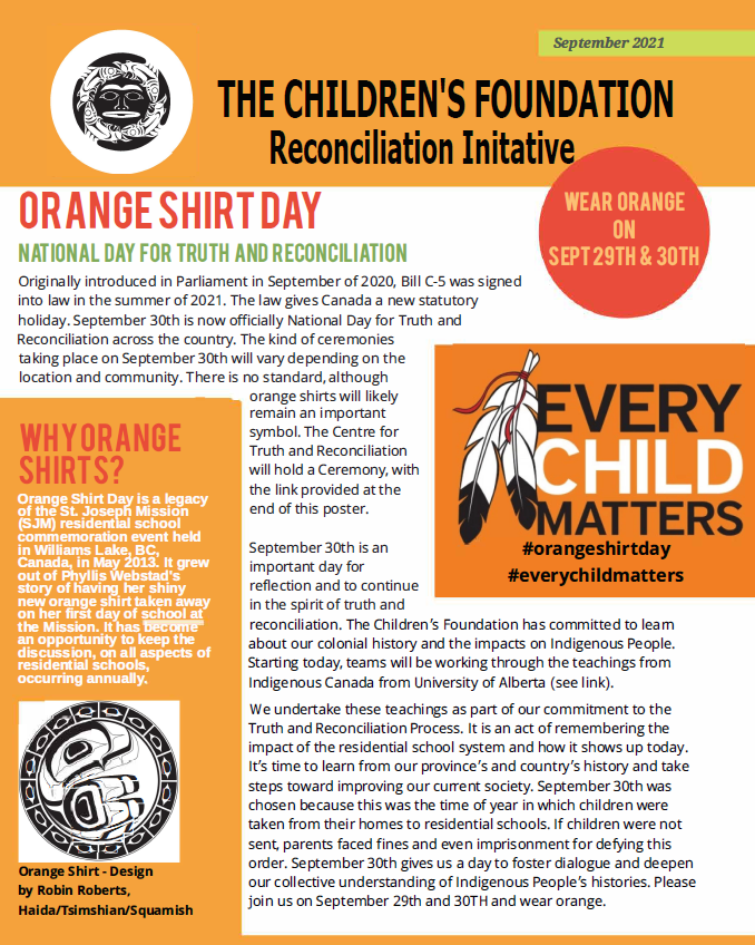 Our Reconciliation Initiatives | The Children's Foundation