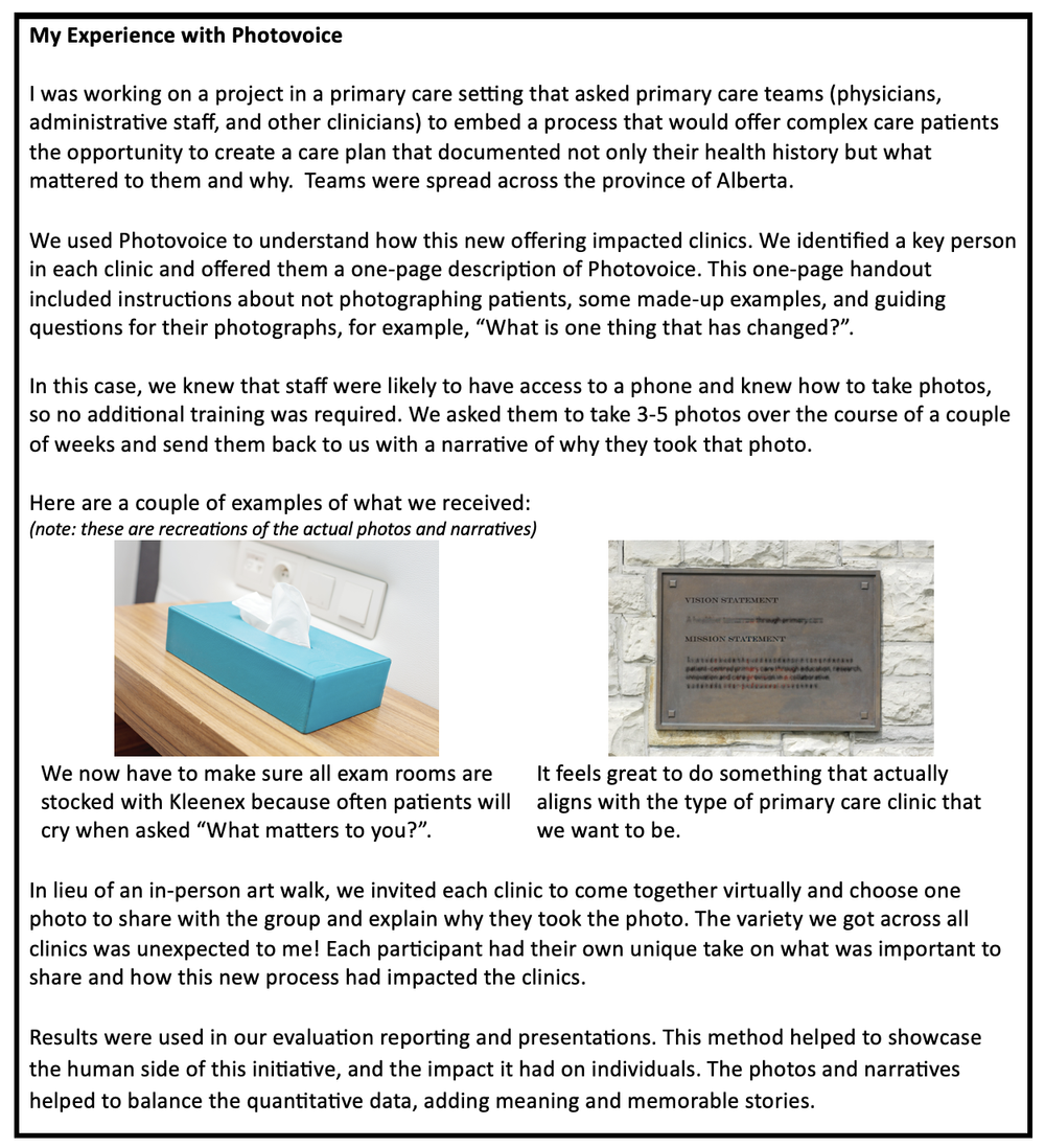 A picture is worth a thousand words: Photovoice — Eval Academy