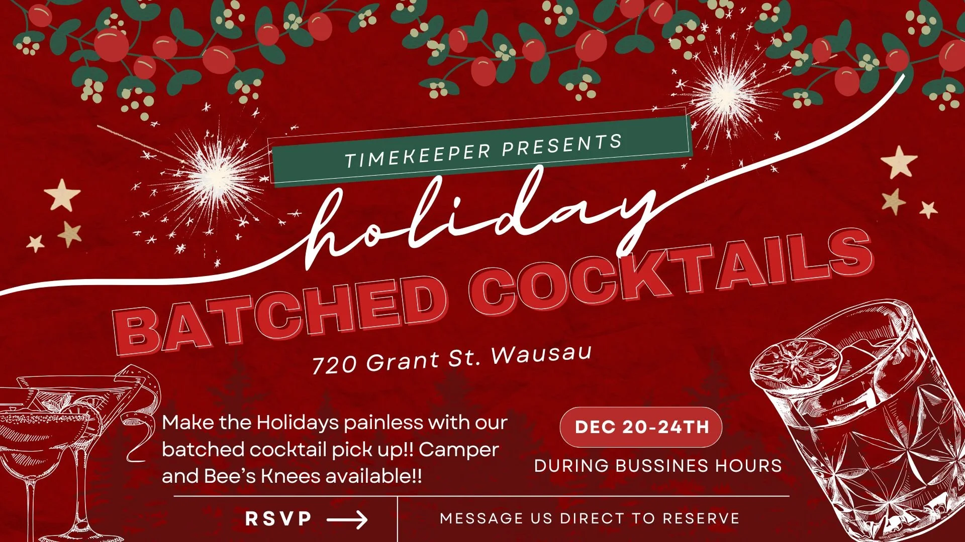 Wausau Events — Timekeeper Distillery | Wausau, WI