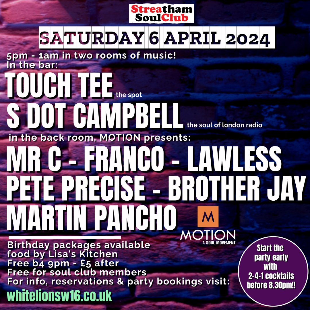 Events — The White Lion SW16