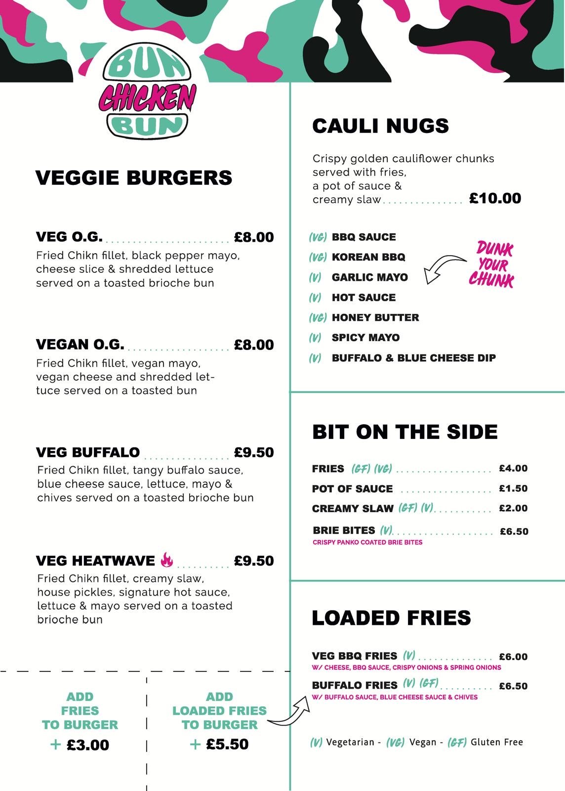 Bun Chicken Bun Menu — Rivington Brewing Co