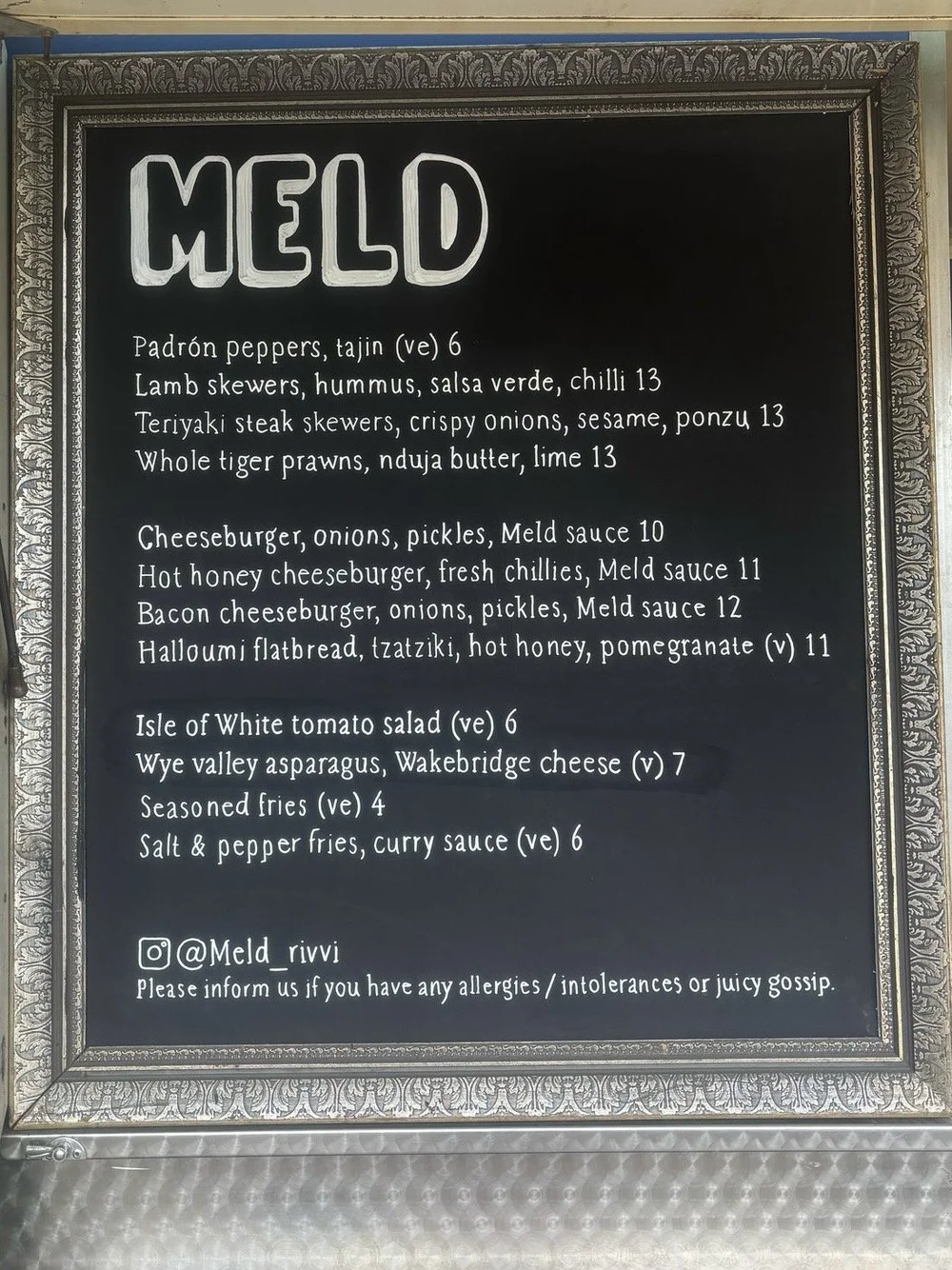 Meld Menu — Rivington Brewing Co