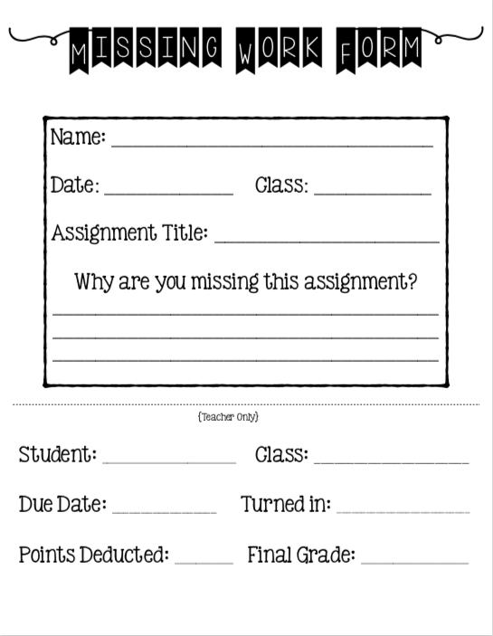 Classroom Organization Forms — Teaching Intentionally
