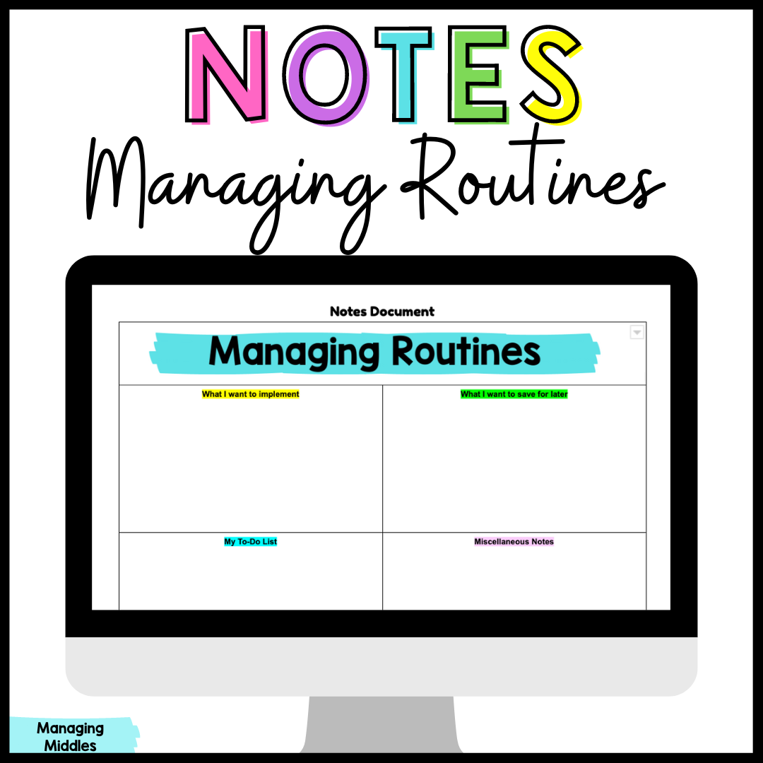 MM Routines — Teaching Intentionally
