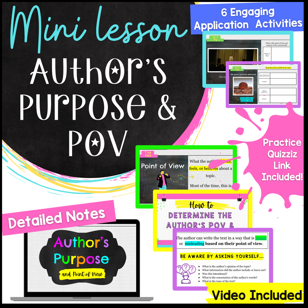 Author's Purpose & POV — Teaching Intentionally