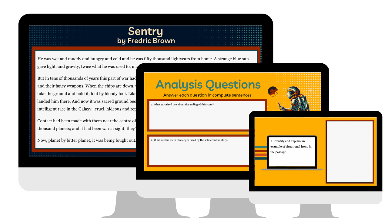 Advanced irony, point of view, perspective activity for middle ...
