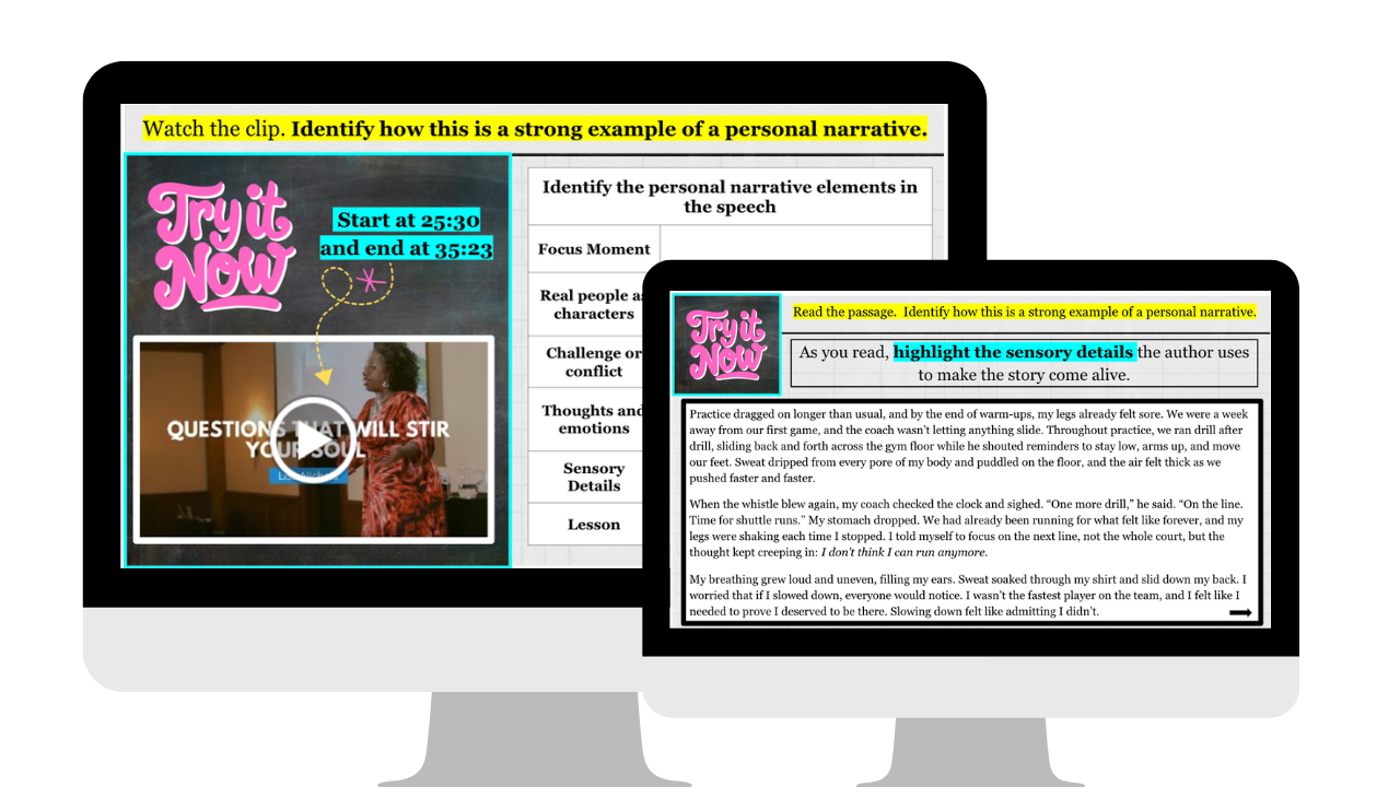 How to Teach Personal Narrative Writing: The Overview Lesson (Middle ...