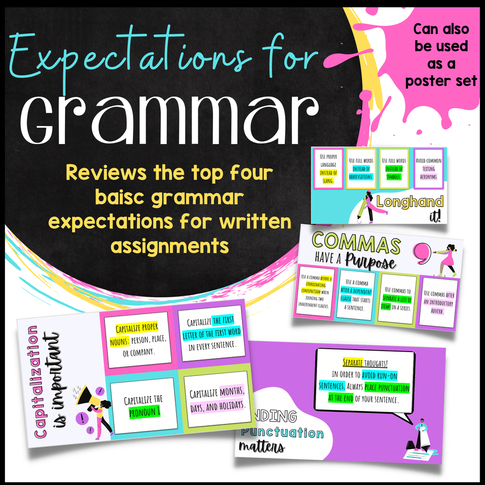 Basic Grammar Expectations for Middle Schoolers — Teaching Intentionally