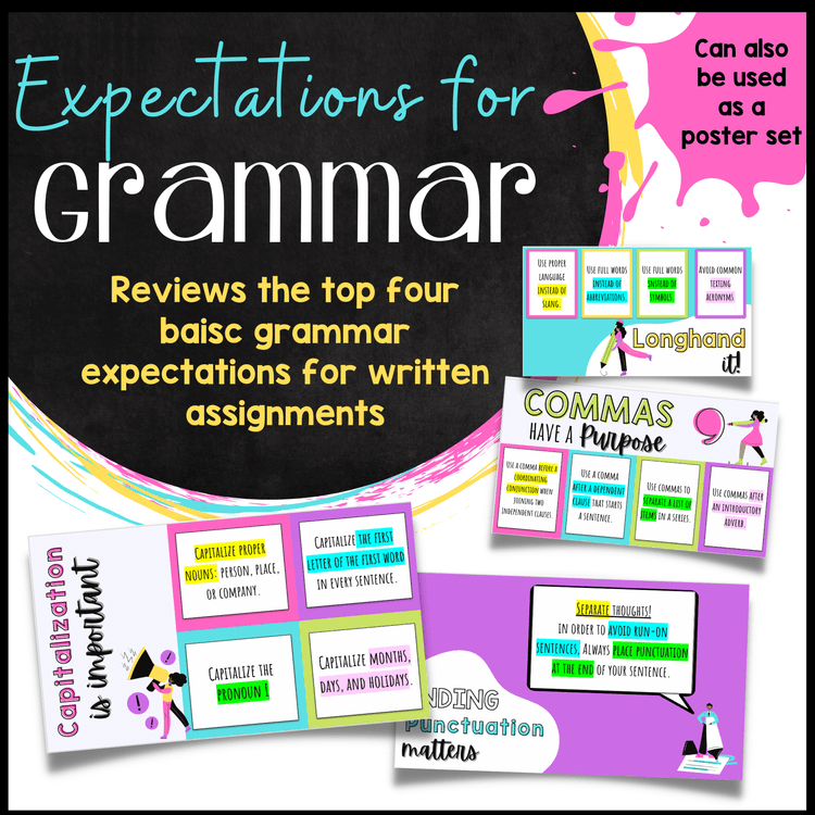 Basic Grammar Expectations for Middle Schoolers — Teaching Intentionally