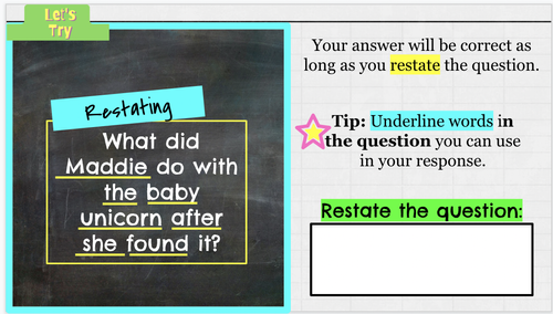 A Creative, Fun, and Engaging Way to Teach Your Students to Restate a ...