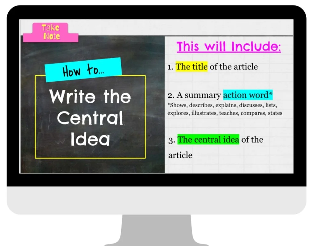Middle School Applying Central Idea Activity — Teaching Intentionally