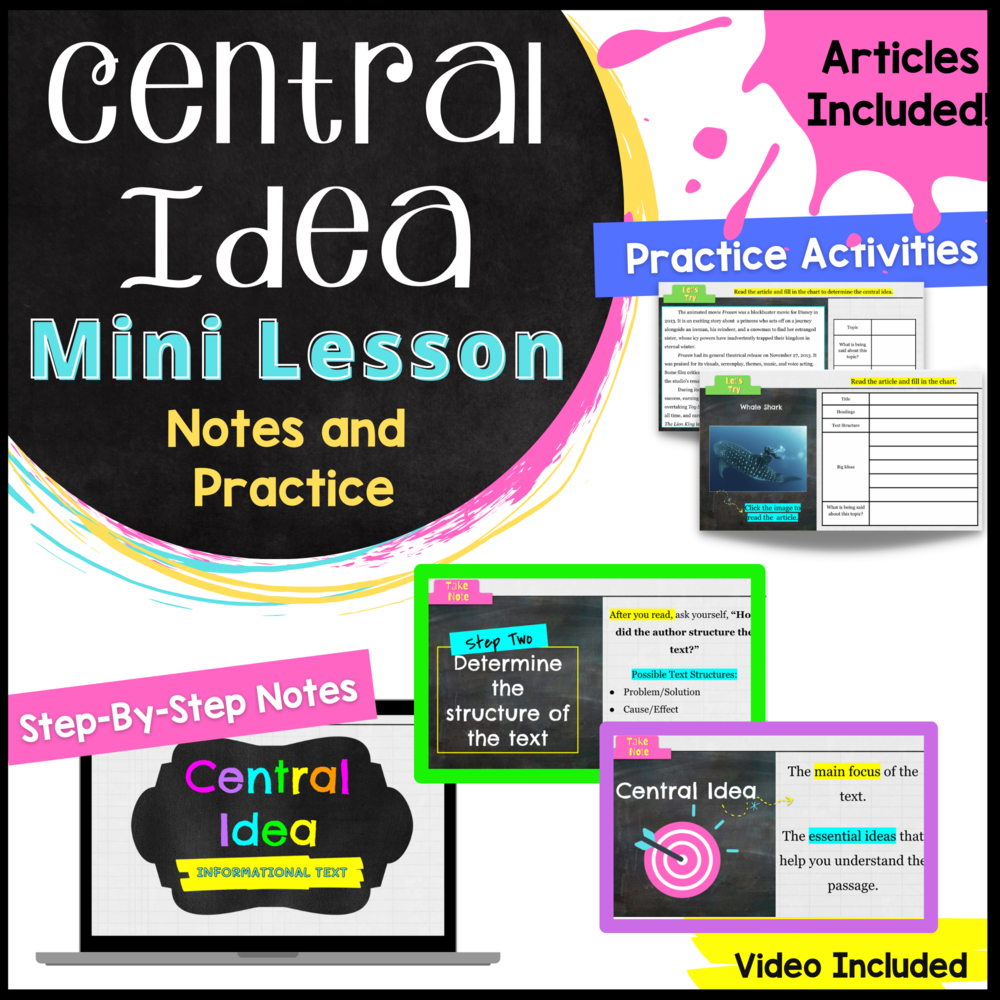 Simple Steps to Teach Central Idea — Teaching Intentionally