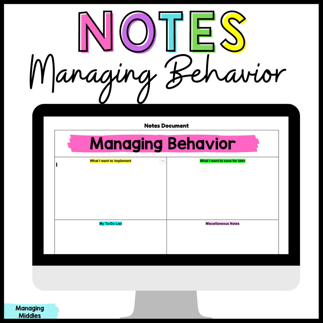 MM Behavior Expectations — Teaching Intentionally