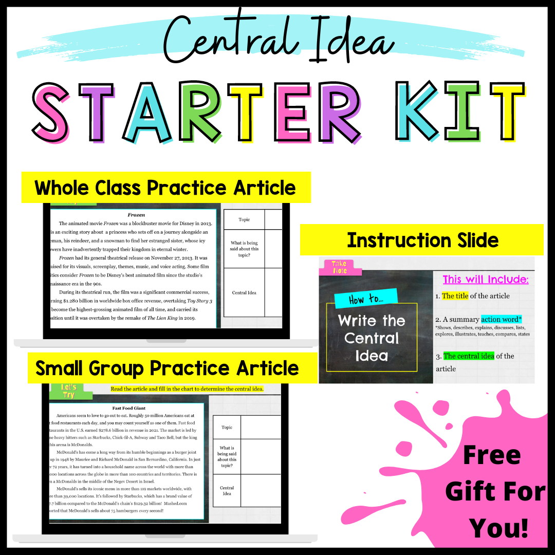 Simple Steps to Teach Central Idea — Teaching Intentionally