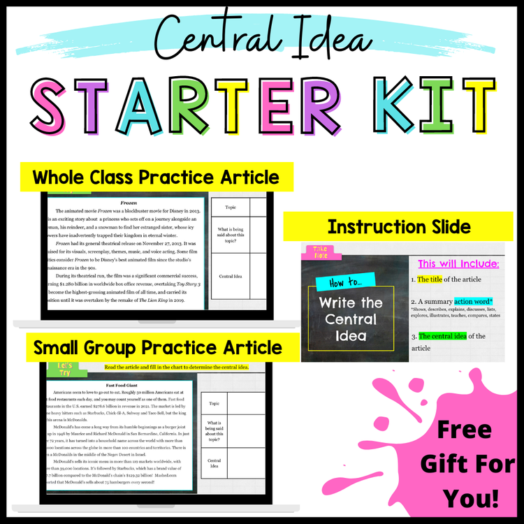 Simple Steps to Teach Central Idea — Teaching Intentionally
