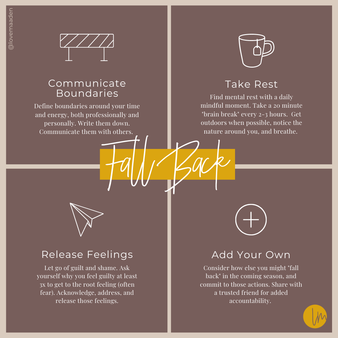 A time to fall back. | October 2020 Love Note — love, maaden