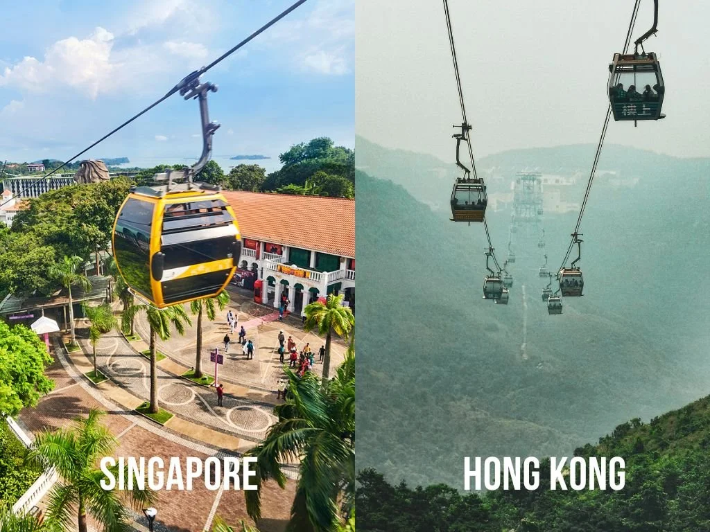 The Sentosa and Ngong Ping Cable Cars | Hello! Tours — Hello! Singapore ...