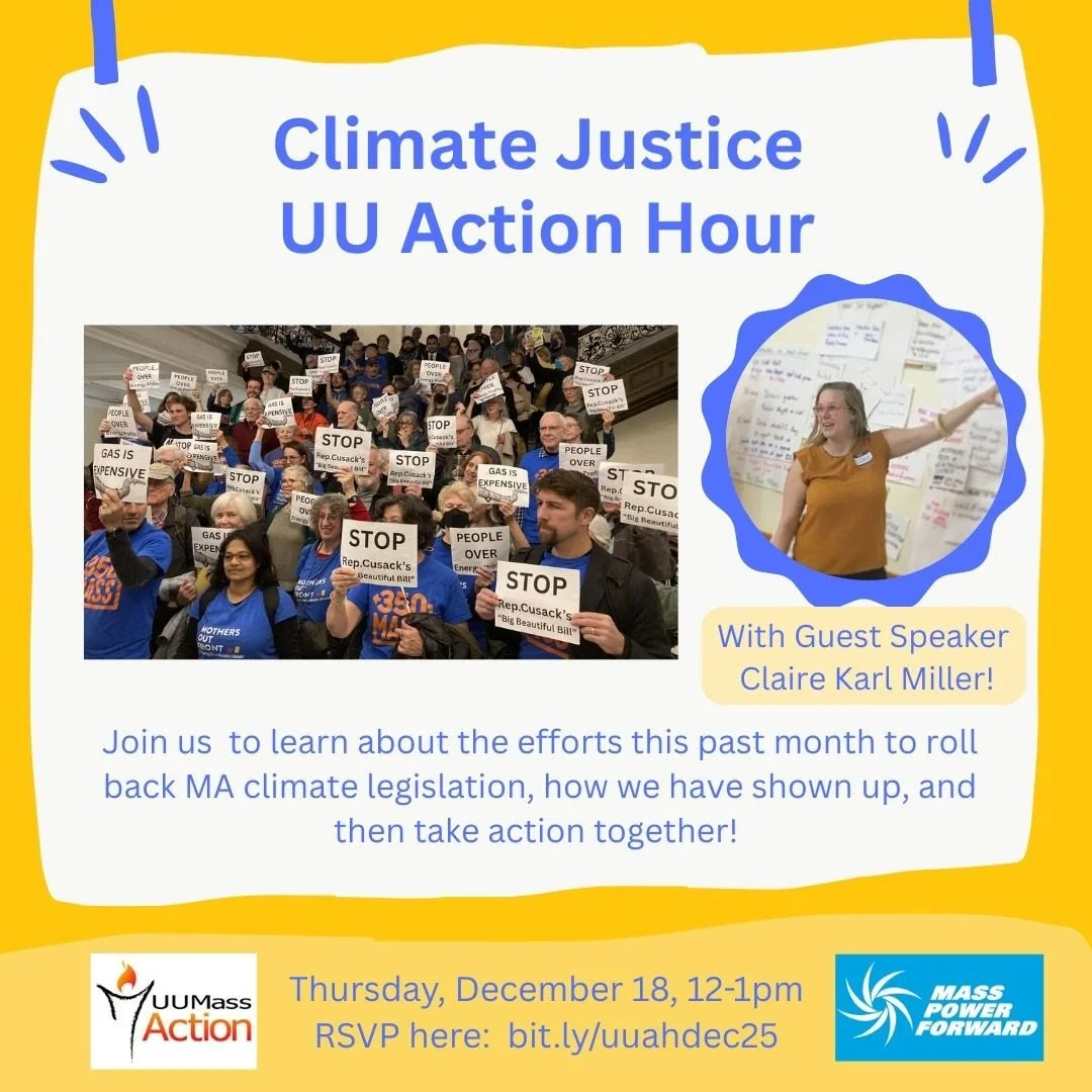 December UU Action Hour: Climate Justice, with guest speaker Claire ...