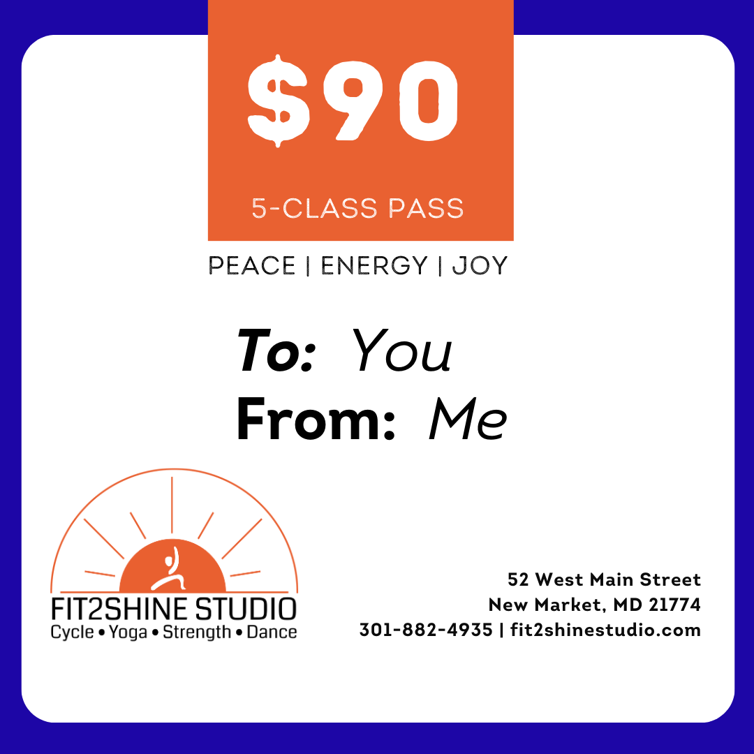 Fit2Shine Studio Gift Cards — Fit2Shine Studio