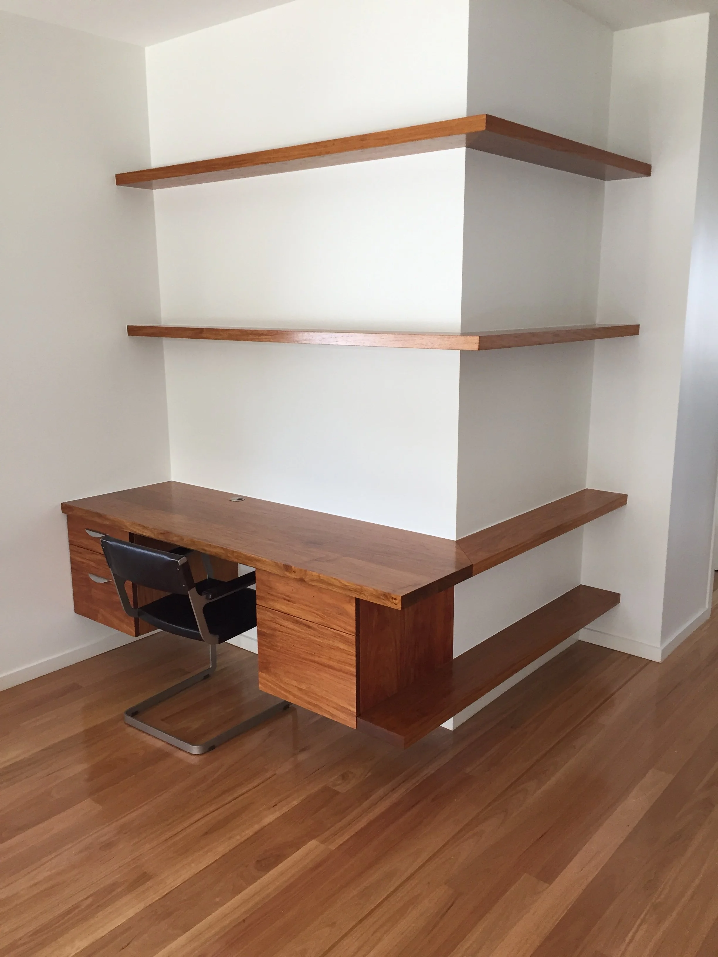 Solid timber shelving for Queensland interiors ... — Bywater Design ...