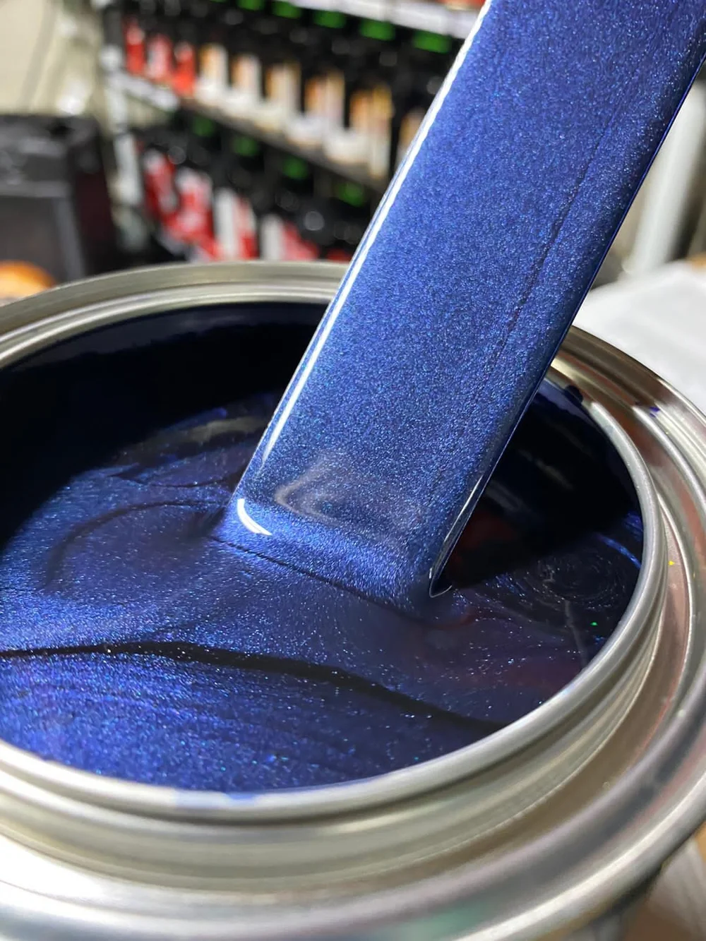 Dark Blue Metallic Paint