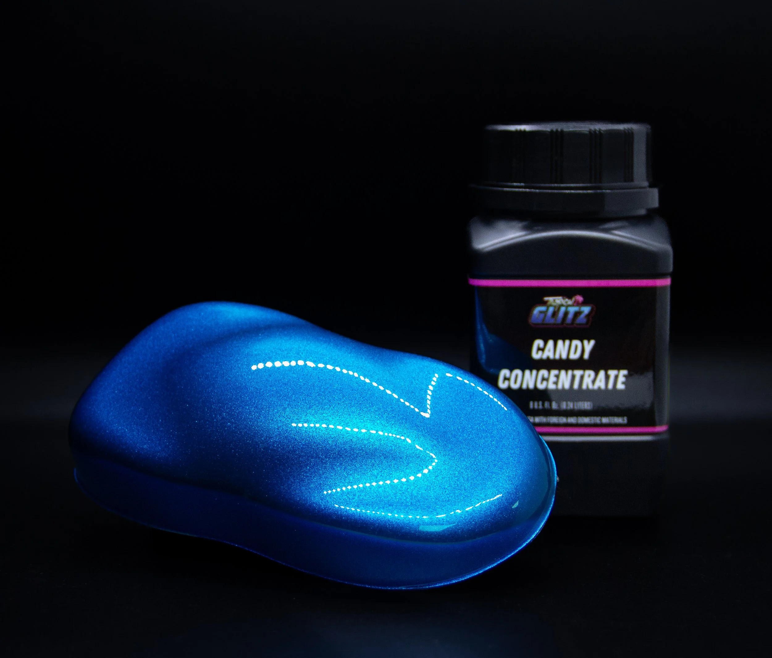 Blue Candy Car Paint — Tropical Glitz