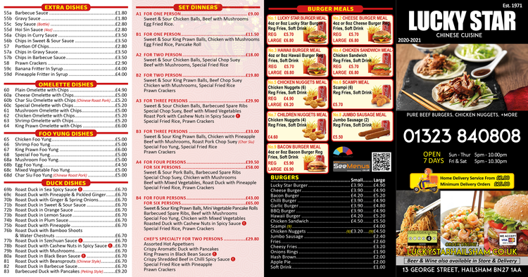 Lucky Star — SEE MENUS