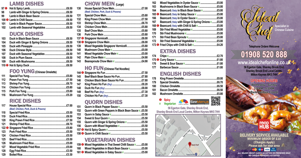Ideal Chef — SEE MENUS