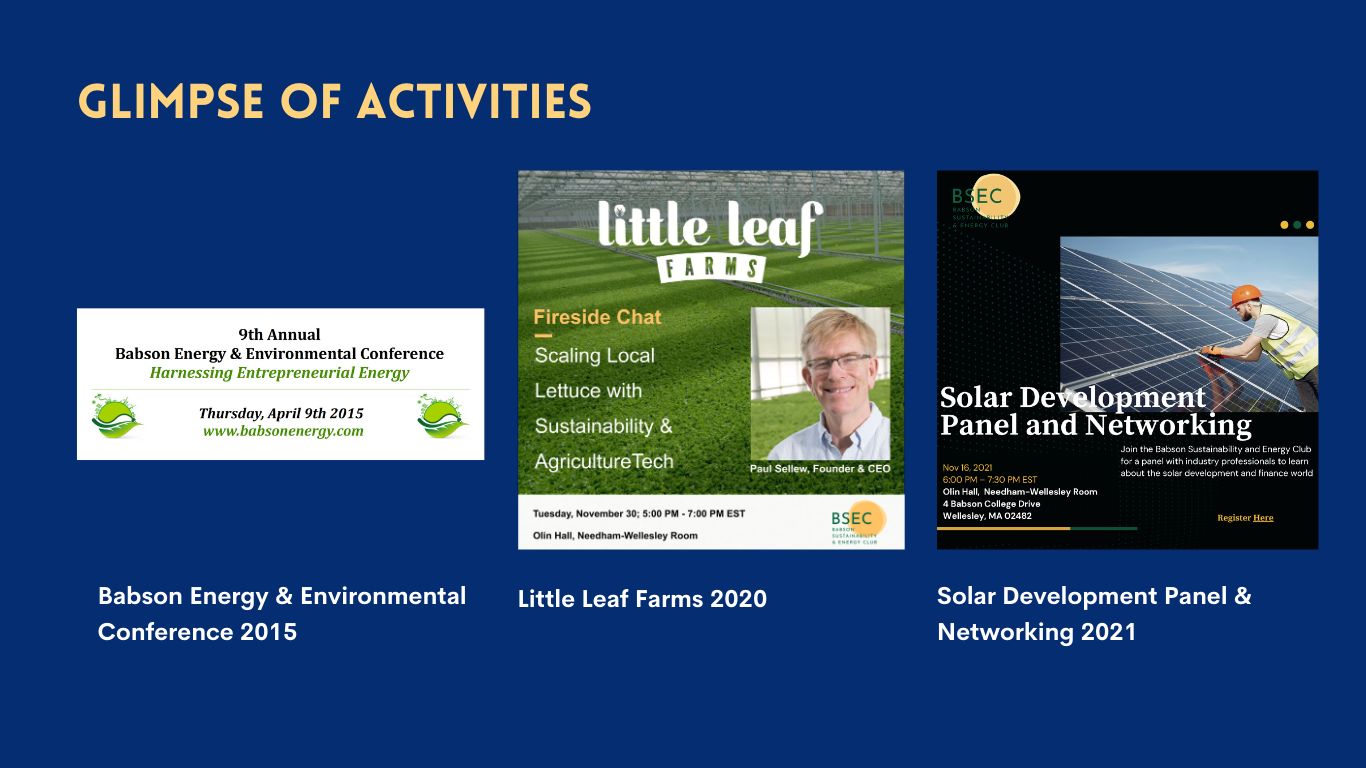 Babson Sustainability and Energy Club