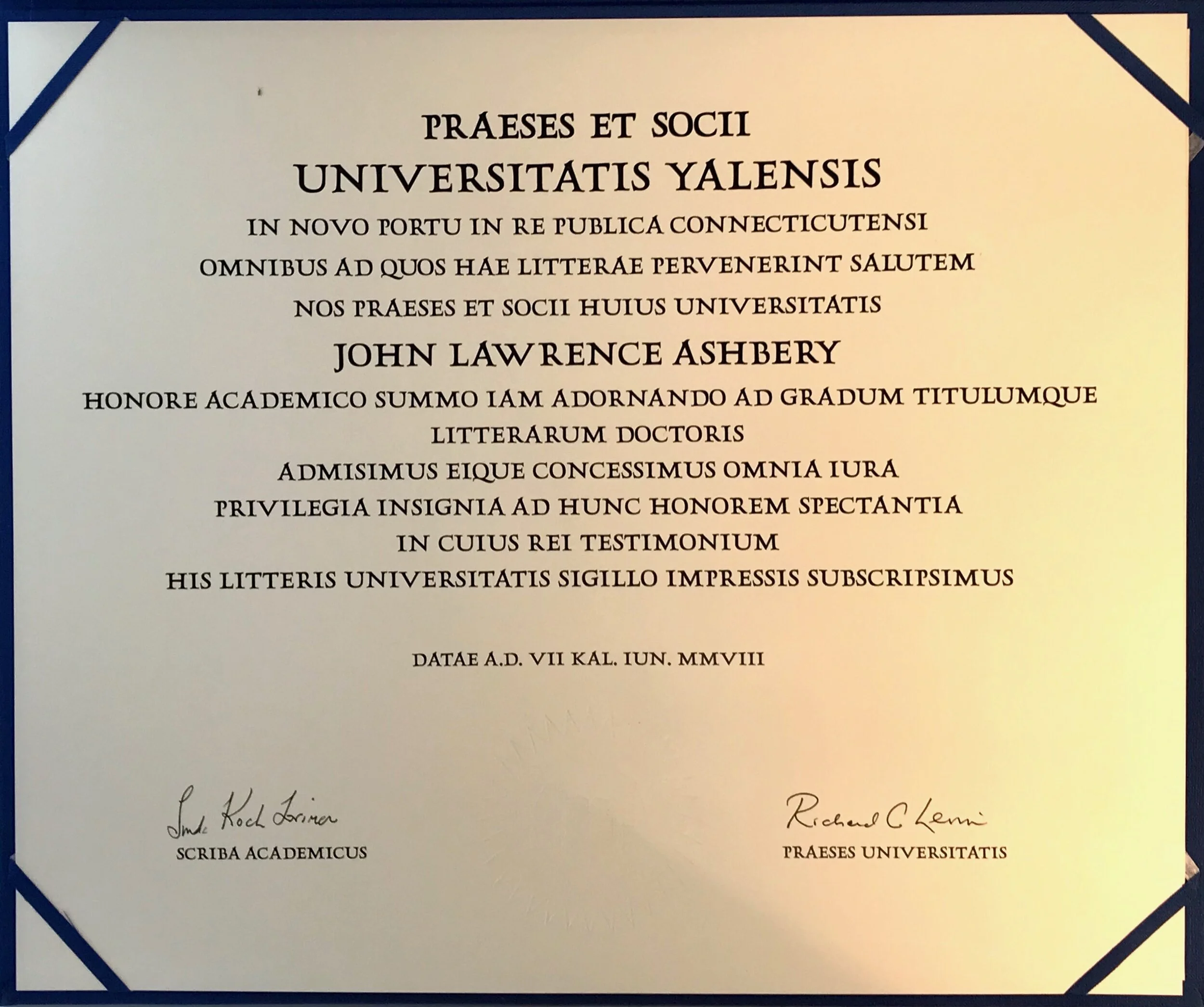 John Ashbery's Honors & Awards — THE FLOW CHART FOUNDATION