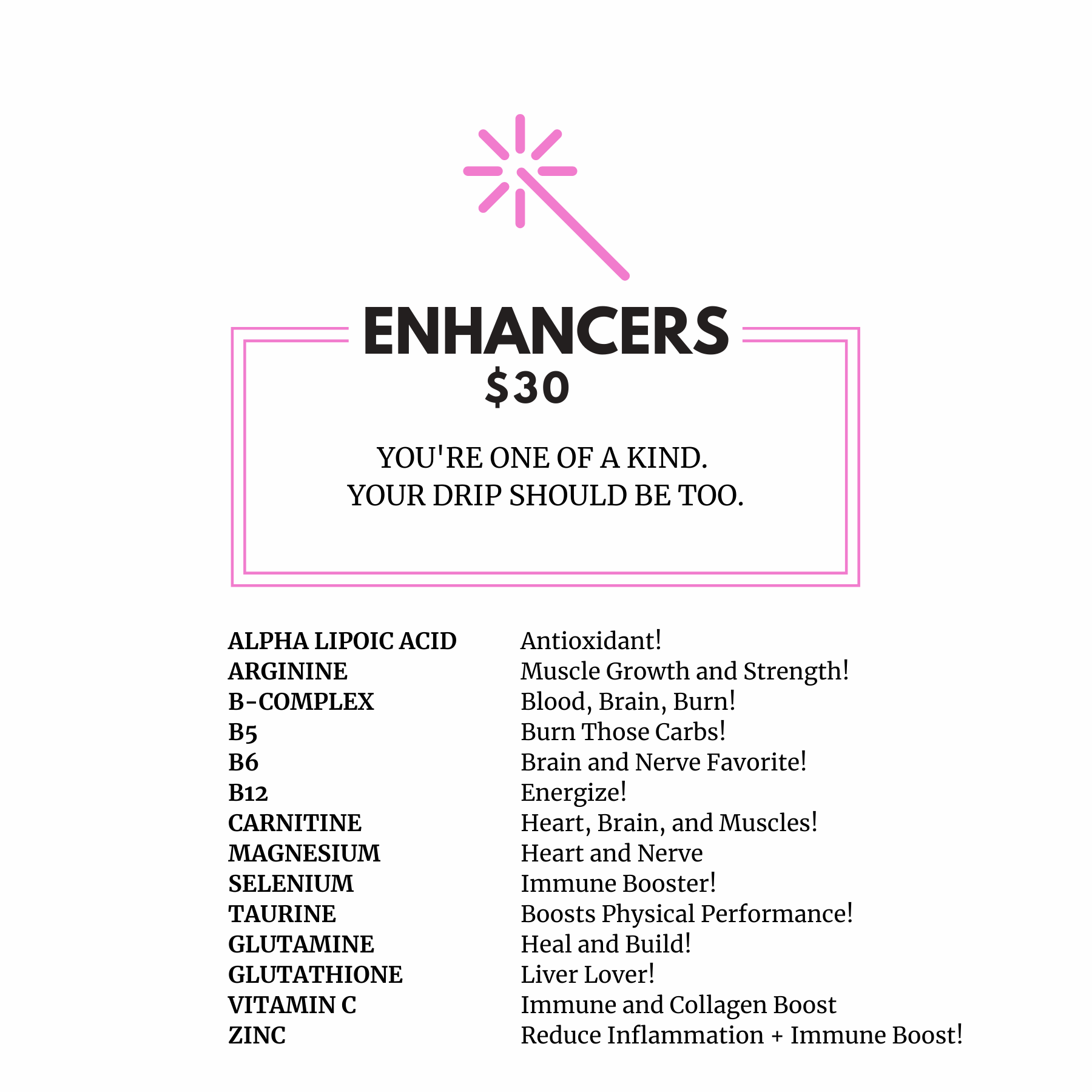 Pricing — Destiny Drip Bar