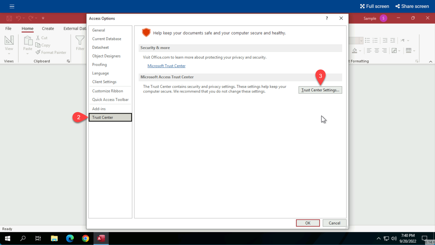 Create a Trusted Location — Virtual Cloud Desktops for Access Databases - Use your Access ...